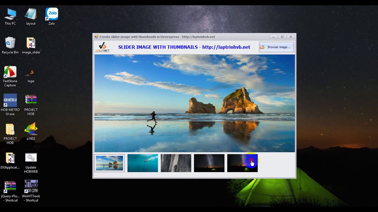 [DEVEXPRESS] CREATE IMAGE SLIDER WITH THUMBNAIL VB.NET - YouTube