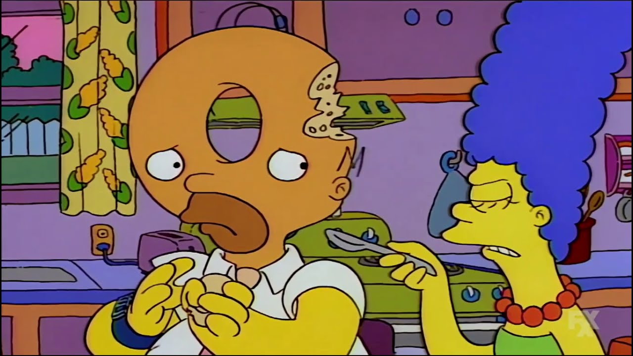 The Simpsons - Homer Becomes A Sweet N' Tasty Donut - YouTube