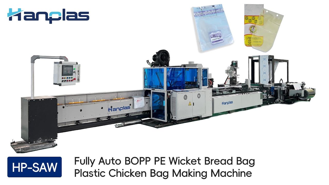 HP-SAW-H bread bag hielo ice bag wicket bag making machine - YouTube