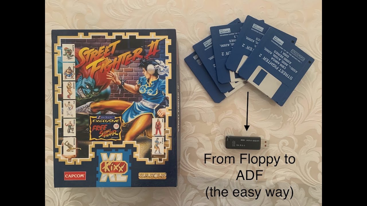 Making an Amiga ADF using XCOPY from floppy to USB stick - YouTube