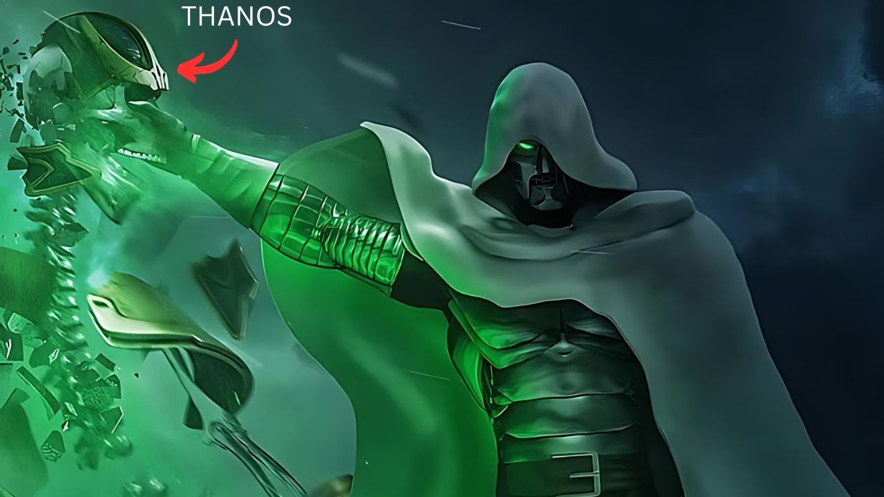 Doctor Doom Rips out Thanos Spine | Dr. Doom humbles 'Mighty' Thanos ...