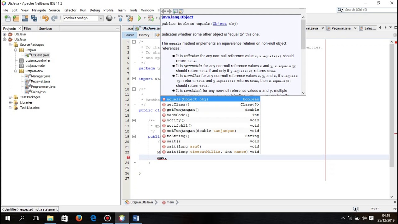 IMPLEMENTASI PEMOGRAMAN BERORIENTASI OBJEK (BPO) PADA BAHASA PEMOGRAMAN ...