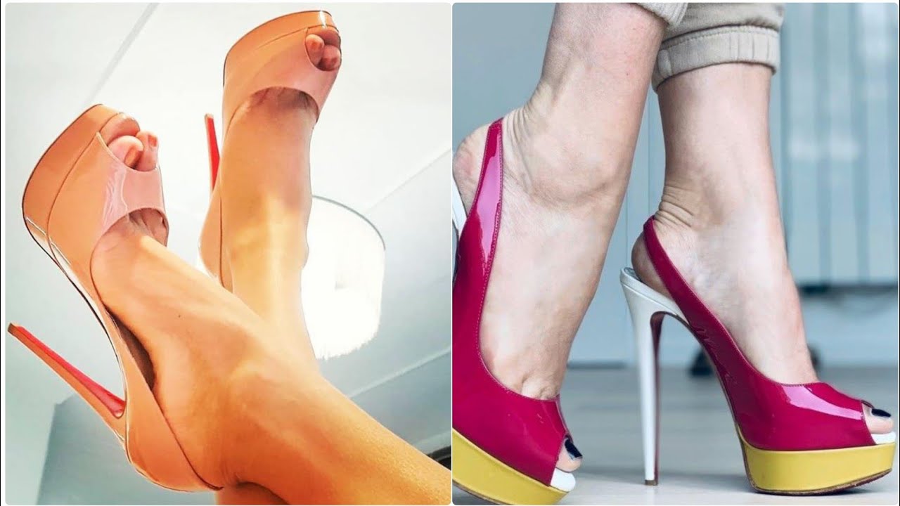 Most elegant collection of peep toe high heels. - YouTube