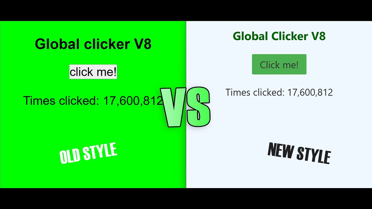 Global Clicker V8: Comparison of Old Style vs. New Style - YouTube