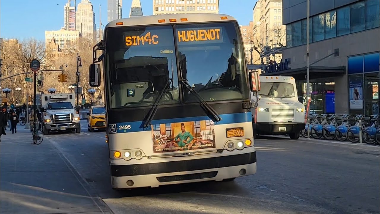 MTA NYCT: 2015 Prevost Car X3-45 #2495 on the SIM4C @ Broadway & East ...