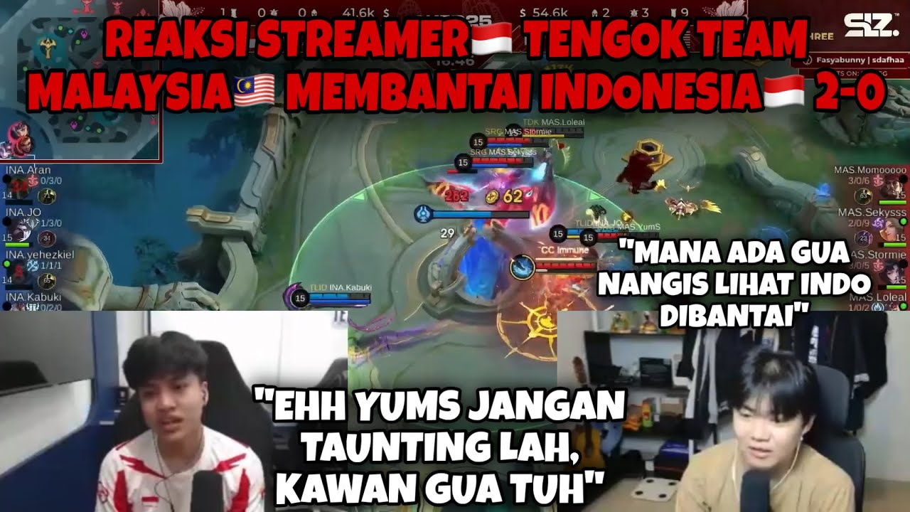 REAKSI STREAMER🇮🇩 TENGOK TEAM MALAYSIA🇲🇾 MEMBANTAI INDONESIA🇮🇩 2-0 ...