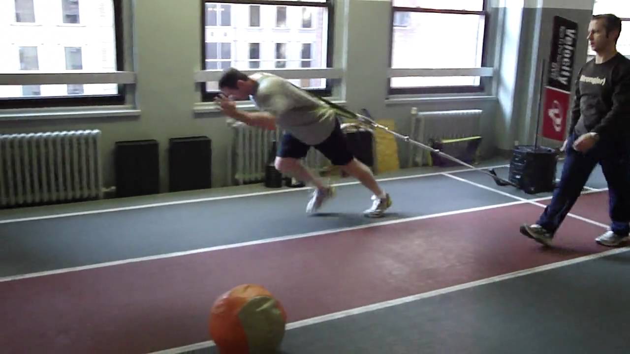 Sled Sprint w/ 360 lbs - YouTube