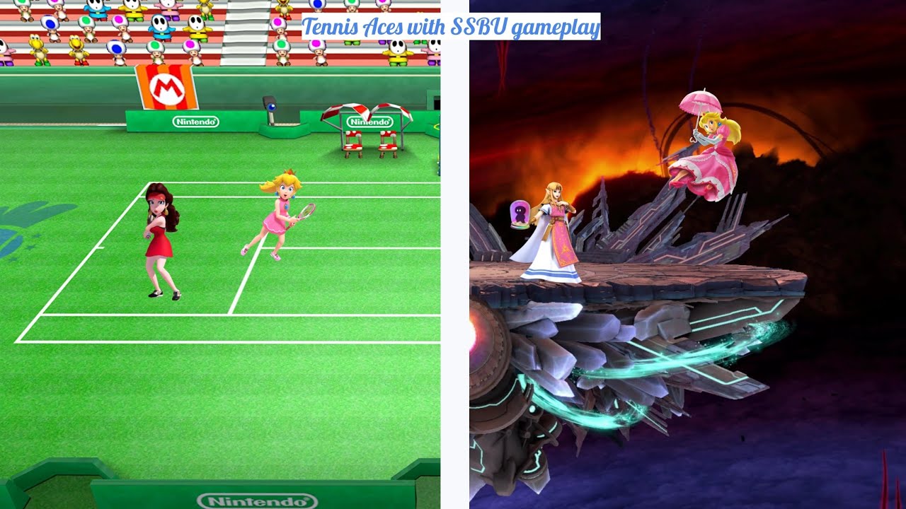 Mario Tennis Aces & Smash Bros Ultimate gameplay - YouTube