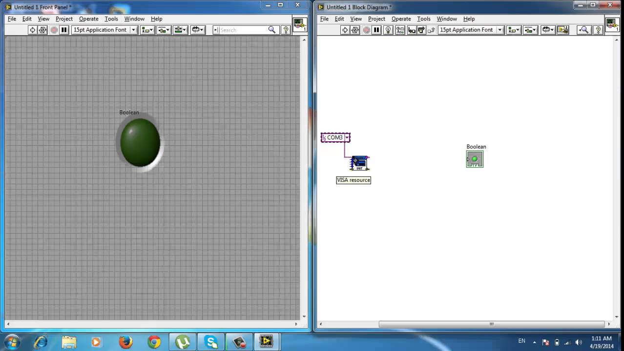 Use LabVIEW with Arduino uno and on/off LED on output - YouTube