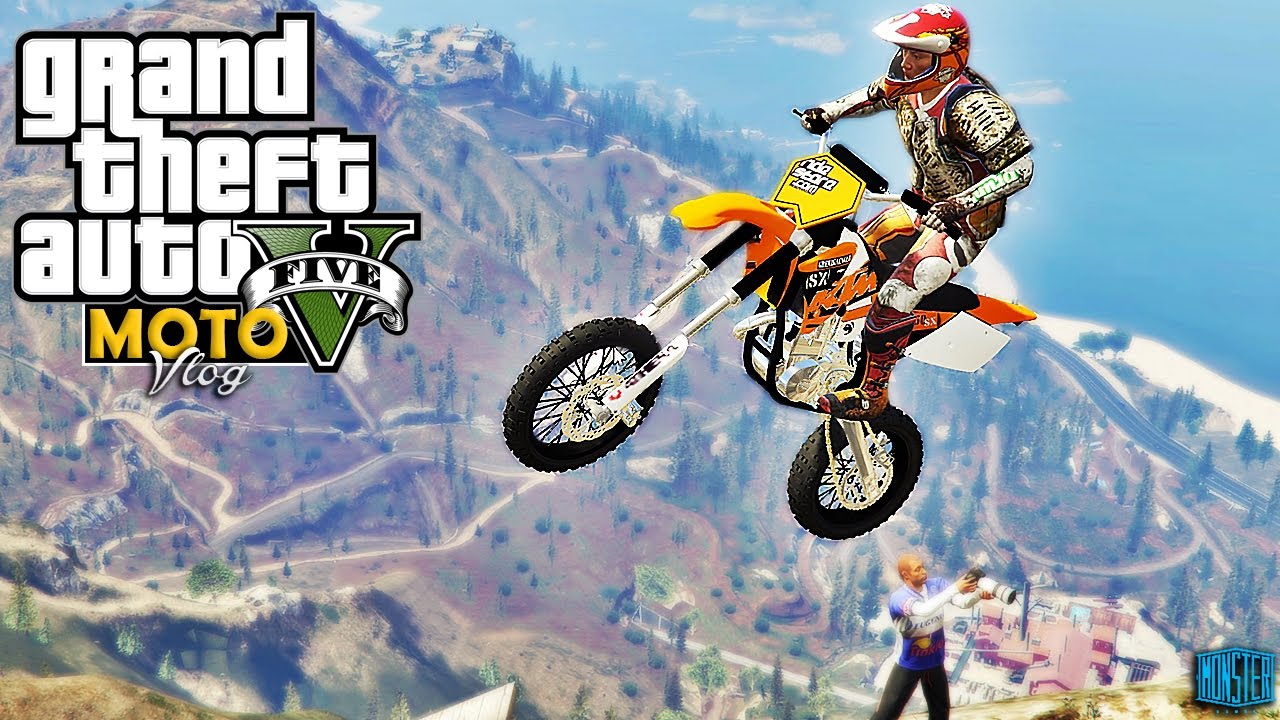 GTA V STORY - MOTO VLOG - FAZENDO TRILHA COM A KTM SX - BF400 - YouTube