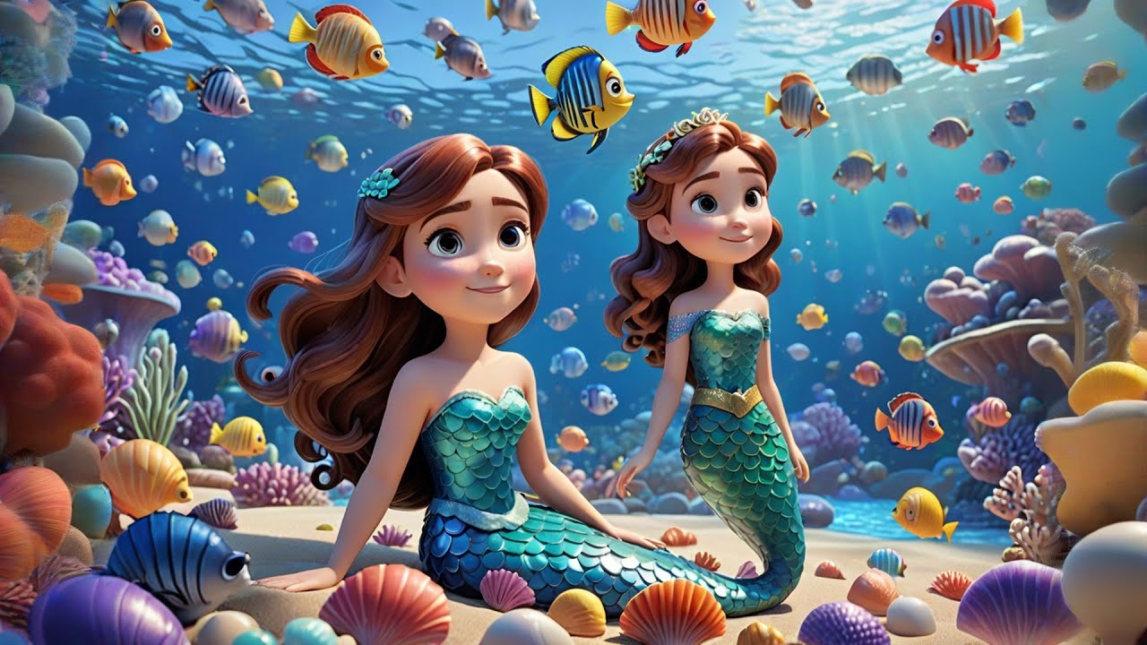 One Little Mermaid Swims in Shells | Magical Kids Song | Nursery Rhymes ...