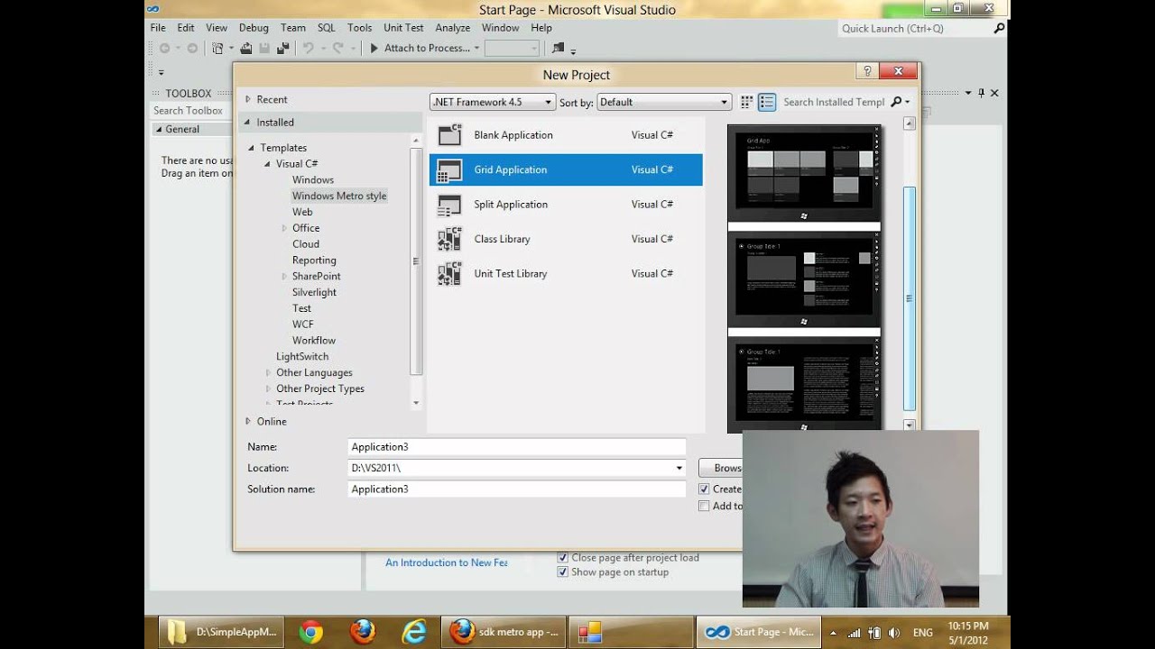 Visual Studio 11 : Develop Metro Style Apps - YouTube