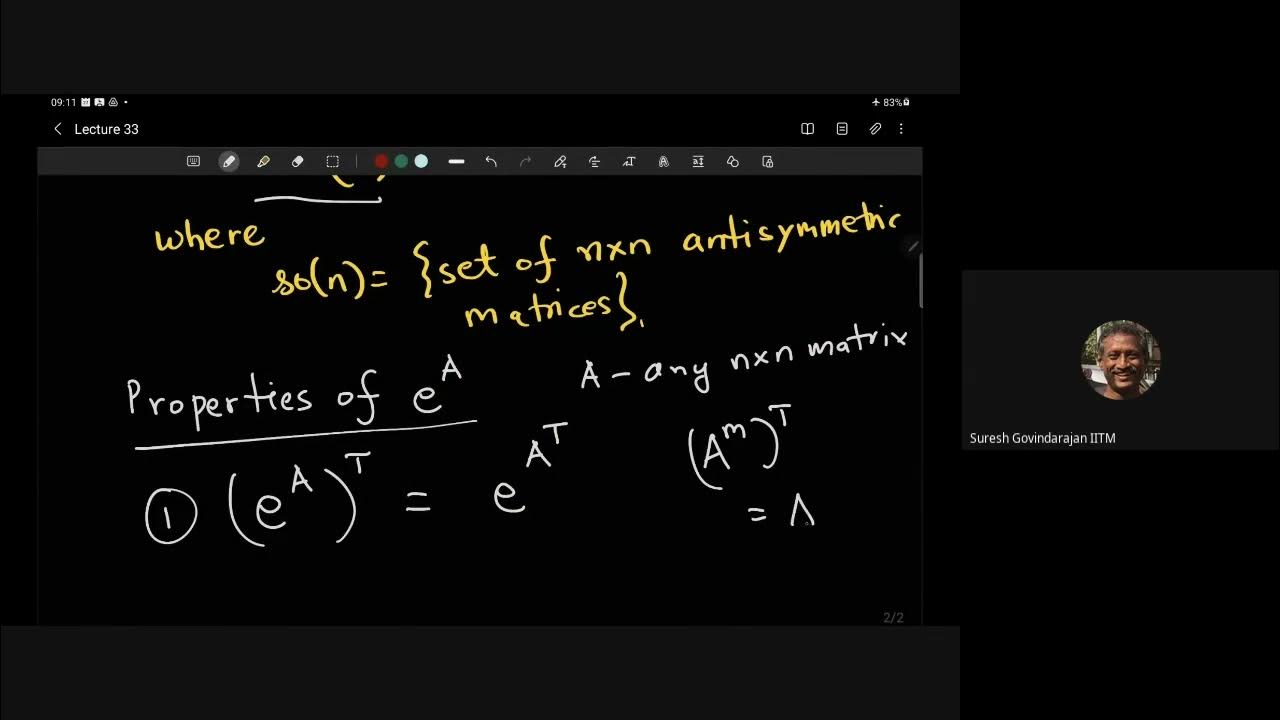 Lecture 33: Lie Algebras and Lie Groups (Part 1/2) - YouTube