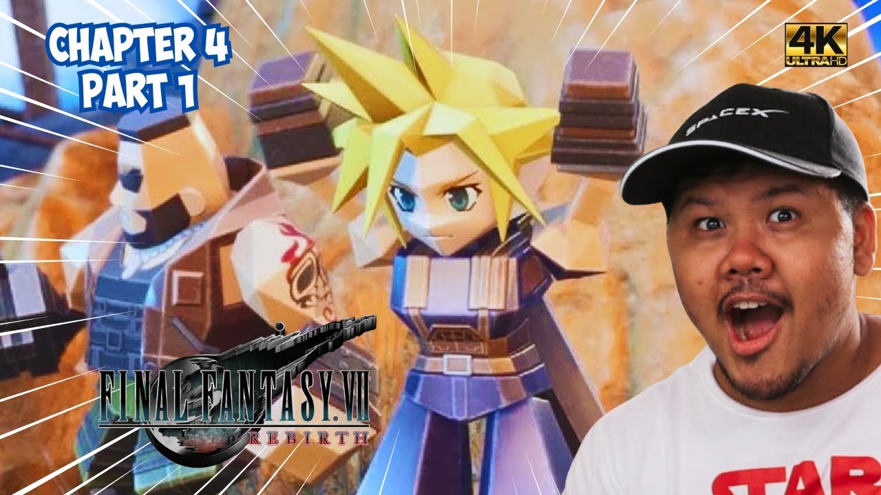 POLYGONS! Final Fantasy VII Rebirth Chapter 4 Part 1 Playthrough in 4K ...