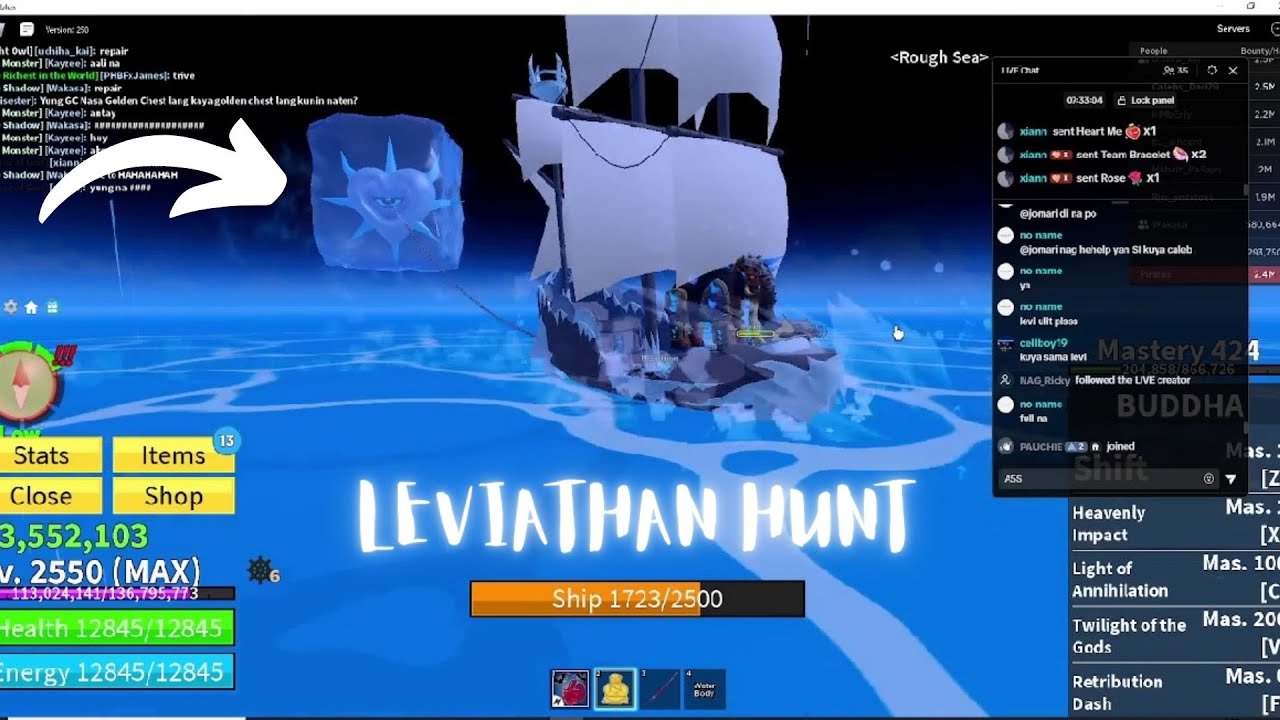 Leviathan Hunt - Blox Fruits LIVE! - YouTube
