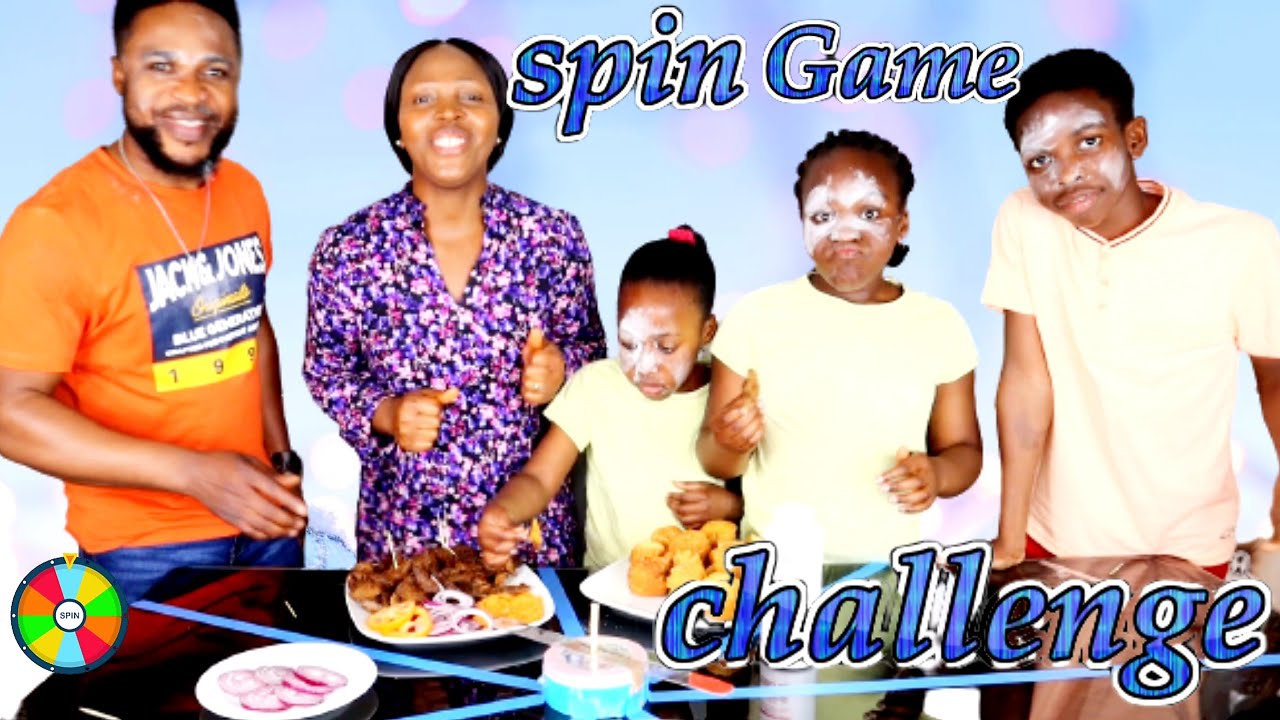 HILARIOUS! SPINNING GAME CHALLENGE | BEST FAMILY SPIN AND EAT CHALLENGE ...