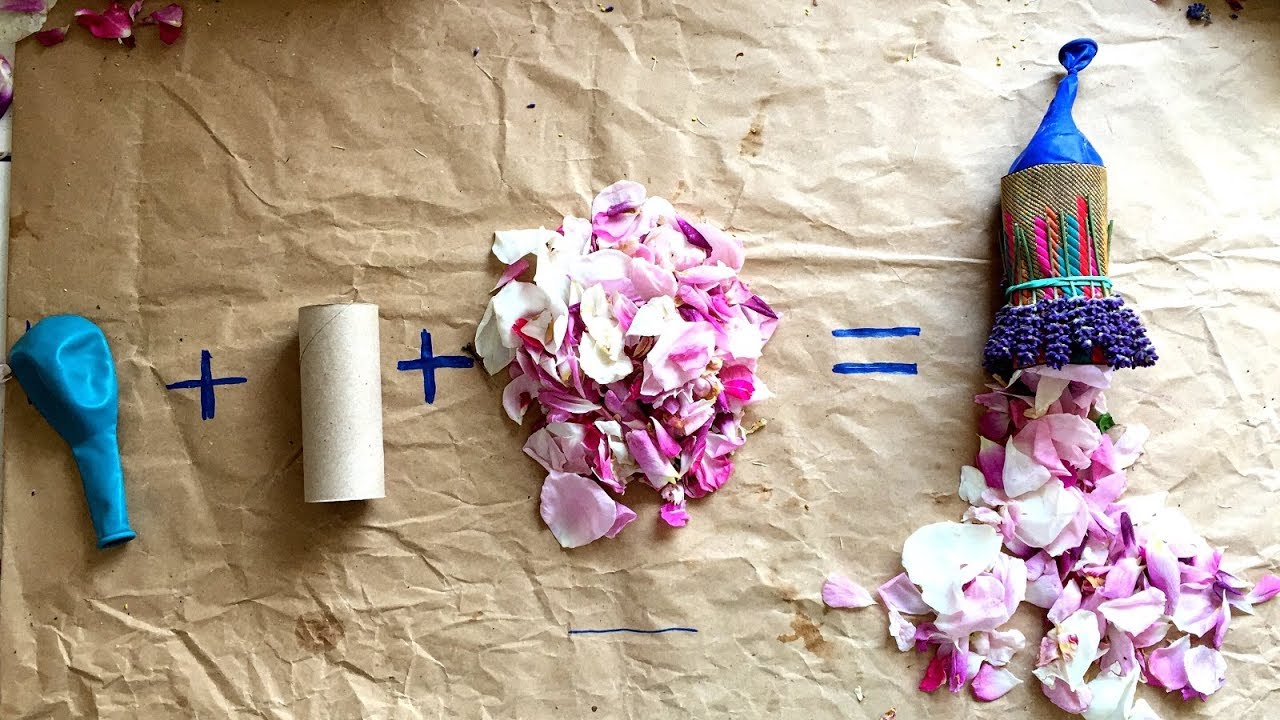 Easy flower party poppers - DIY natural confetti - #rosepetals # ...