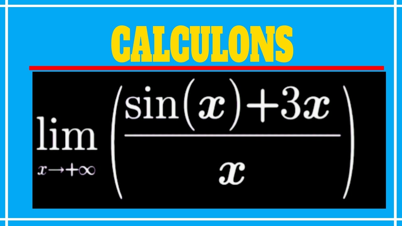 CALCULER LA LIMITE DE CETTE FONCTION AVEC CETTE TECHNIQUE SIMPLE - YouTube