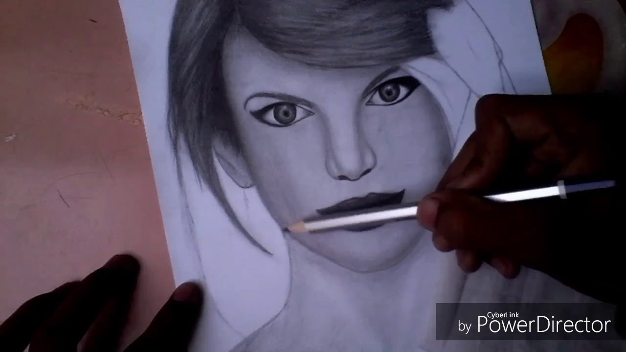 Girl Drawing Inspired By | Art By Ali Haider #adityaaryaarts #Drawing ...