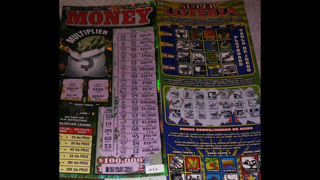 Texas Lottery scratch tickets money multiplier and loteria - YouTube