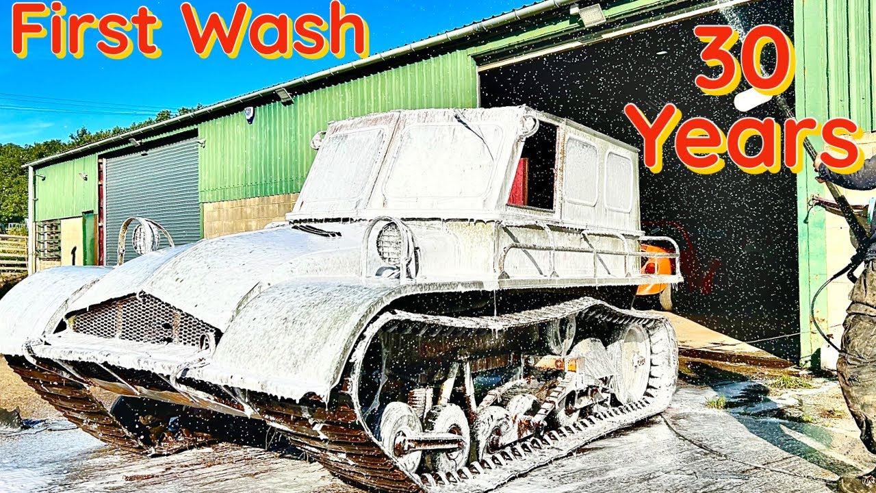 VW Beetle Tank First Wash in 30 YEARS Snow Trac ST4 Barn Find - YouTube
