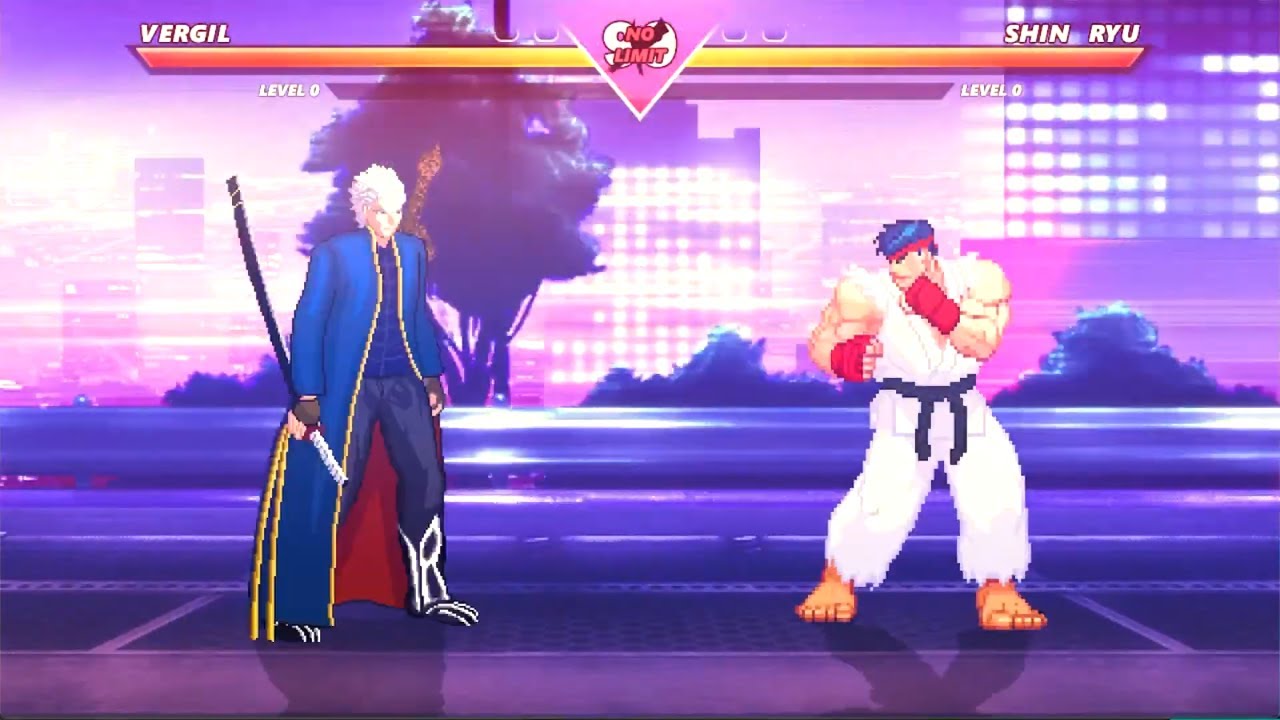 VERGIL VS SHIN RYU & KEN MASTERS | MARVEL VS CAPCOM MUGEN - YouTube