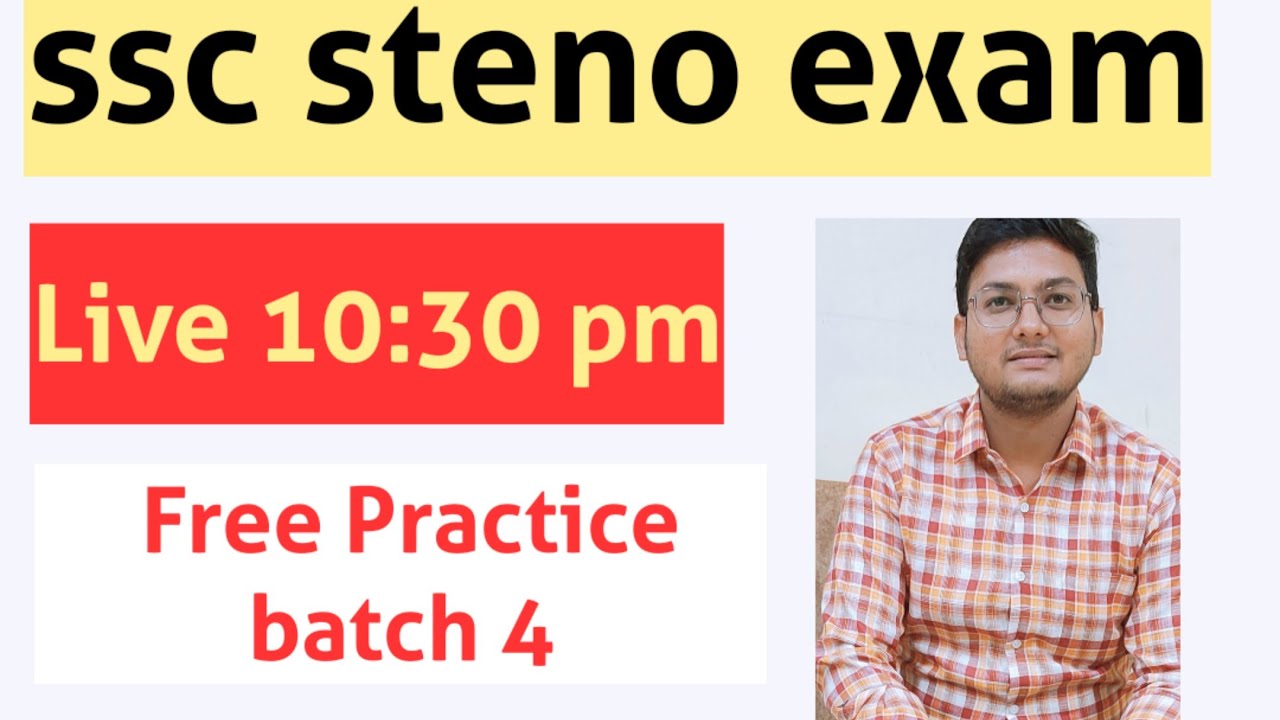 ssc steno practice batch 4 - YouTube
