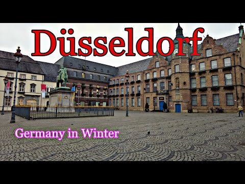 Düsseldorf 4K Germany Walk - Winter 2023 - Beautiful Town for the Weekend - 4 K 60fps HDR Walking
