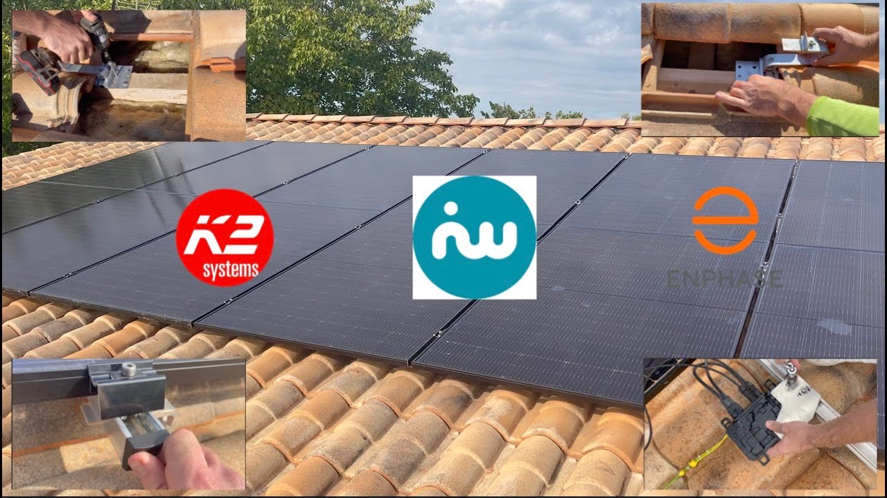 Montage 12 Panneaux Mylight bi-verre + Enphase IQ8 + K2 systems, kit ...