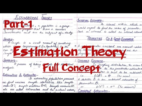 Estimation Theory Statistics - YouTube