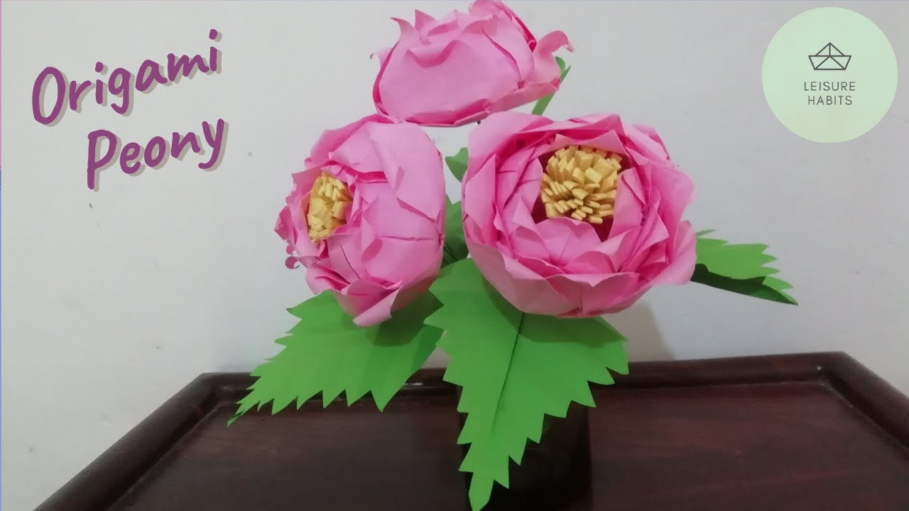 Origami Peony | Paper Peony | 折り紙 - YouTube