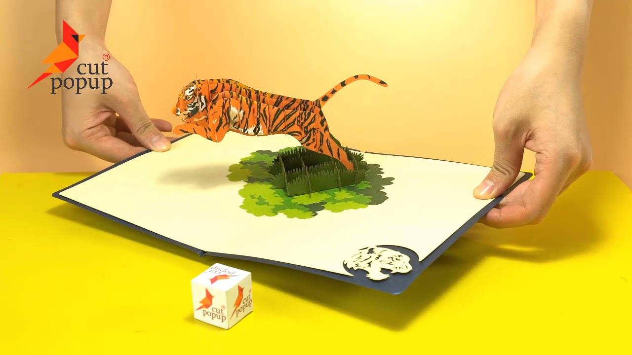 3d Pop up cards with pictures of animals | Cut Pop Up - YouTube
