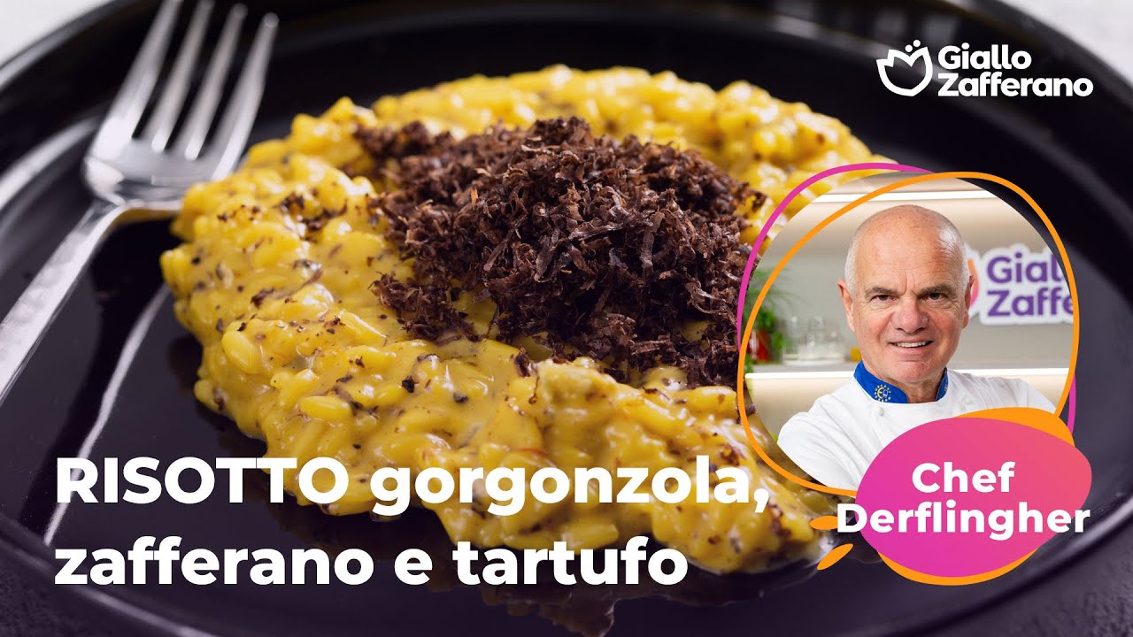 RISOTTO GORGONZOLA, ZAFFERANO e TARTUFO NERO: la RICETTA dello CHEF ...