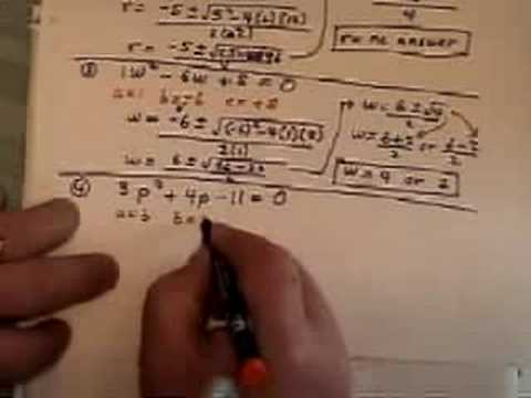 Using the Discriminant in a Quadratic Equation - YouTube
