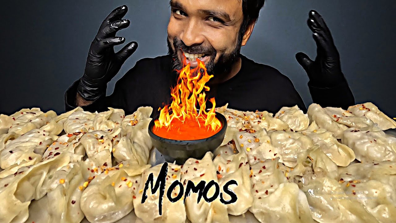 🔥ASMR EATING SPICY MOMO'S MOMOS EATING CHALLENGE DUMPLING EATING - YouTube
