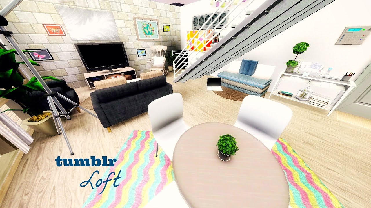 The Sims 3 : Speed Build | Tumblr Loft - YouTube