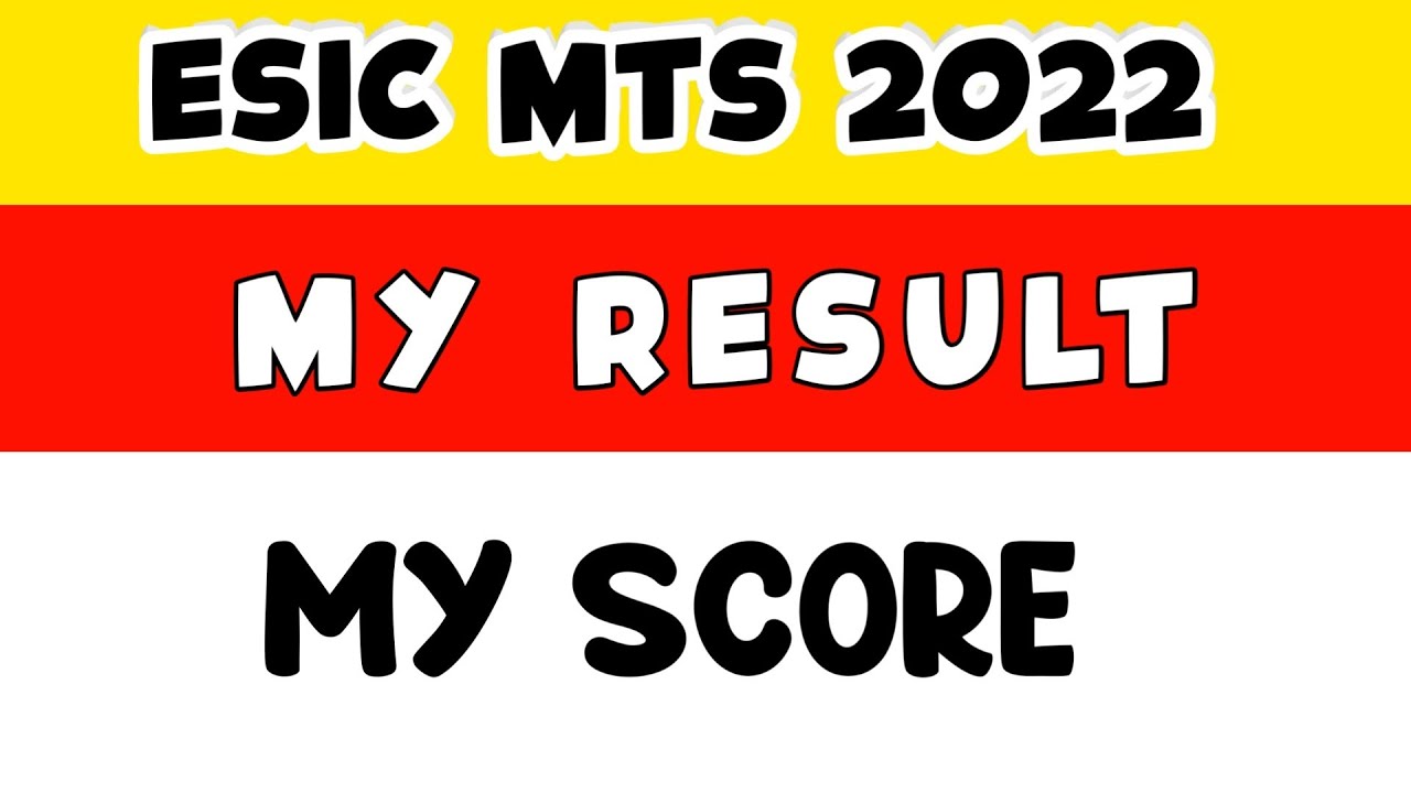 Esic Mts My Result | My Marks - YouTube