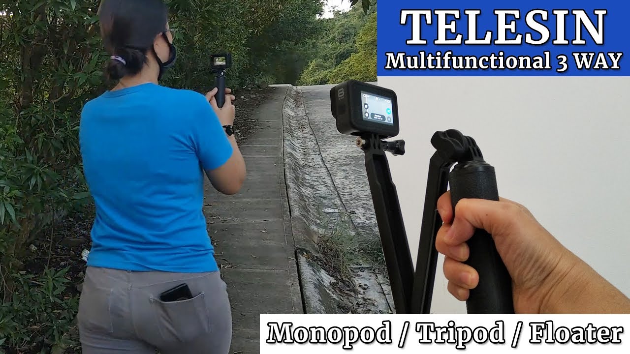Versatile TELESIN 3-Way Multifunctional Monopod/Tripod Pole w/ Floater ...
