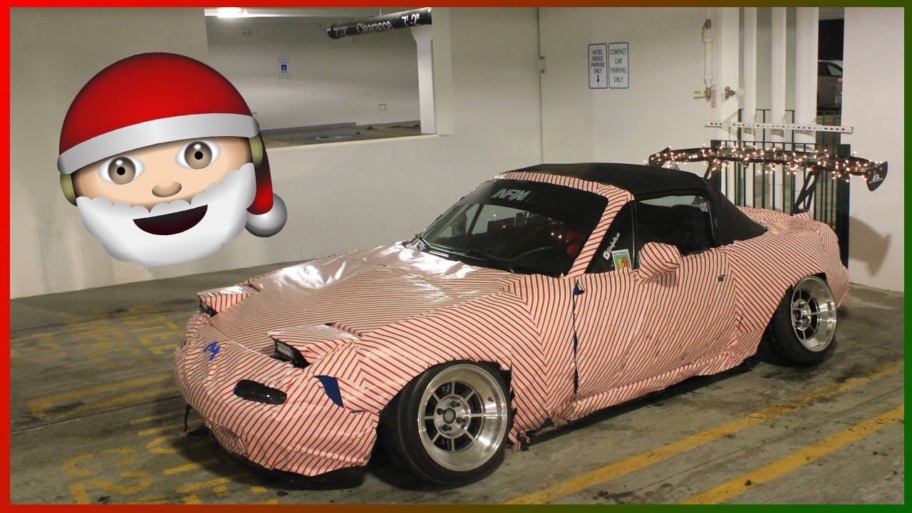 Christmas Wrapping a Miata! (Ft. Ifinite) - YouTube