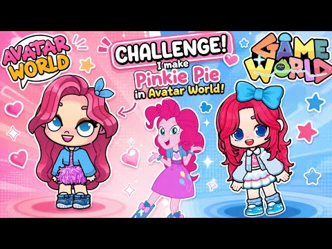 How to make  Pinkie Pie in Game World  vs Avatar World #pinkiepie 