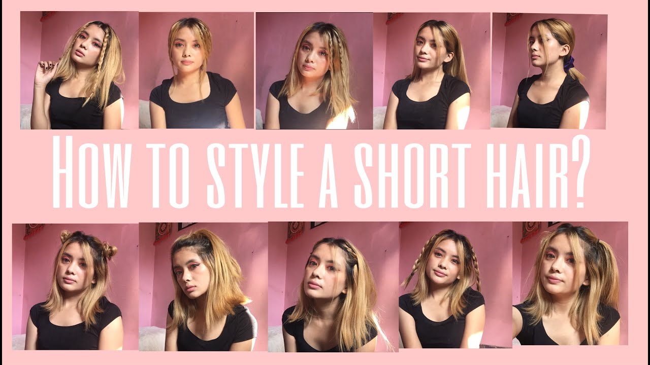 10 easy way to style short hair - YouTube