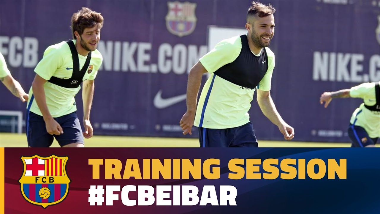 FC Barcelona: Last training session before the match against Eibar ...
