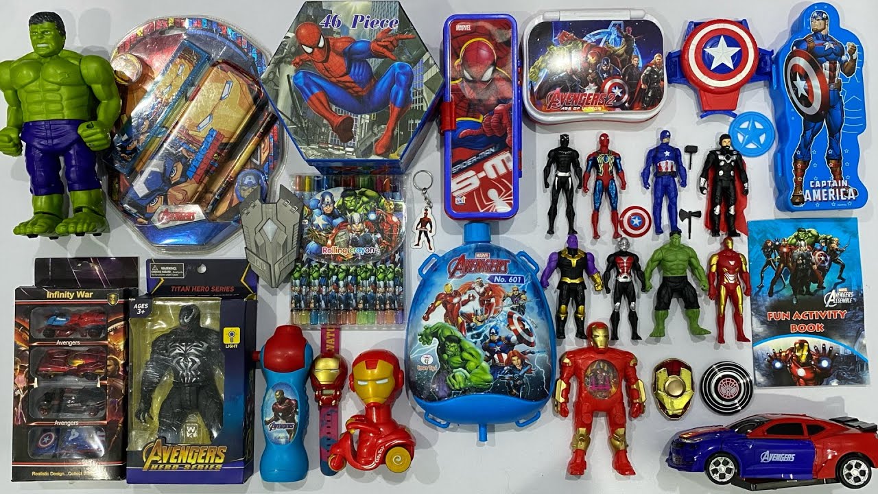 My Ultimate avengers toys Collection, rc plane, video game, stationery ...
