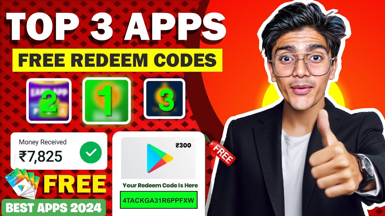 TOP 3 BEST FREE REDEEM CODES APP 2024 | FREE REDEEM CODES |FREE GOOGLE ...