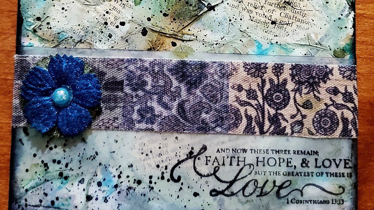 Mixed media - upcycled Kleenex box, watercolor powders, & Tim Holtz ...