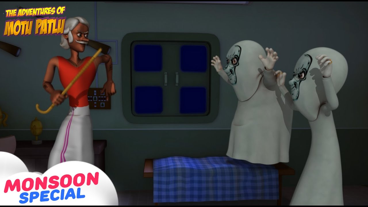 Motu Patlu Bane Bhoot | Motu Patlu Monsoon Special | Hindi Cartoon Motu ...