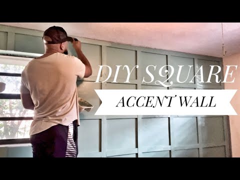 I can’t believe squares are so hard!! || DIY square accent wall - YouTube