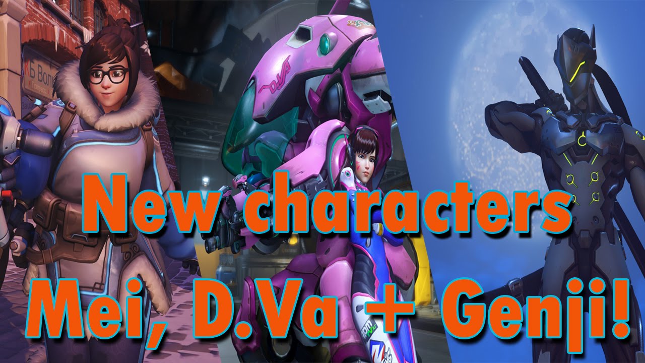 Overwatch News - 3 New Characters Genji, D.VA and Mei! - YouTube
