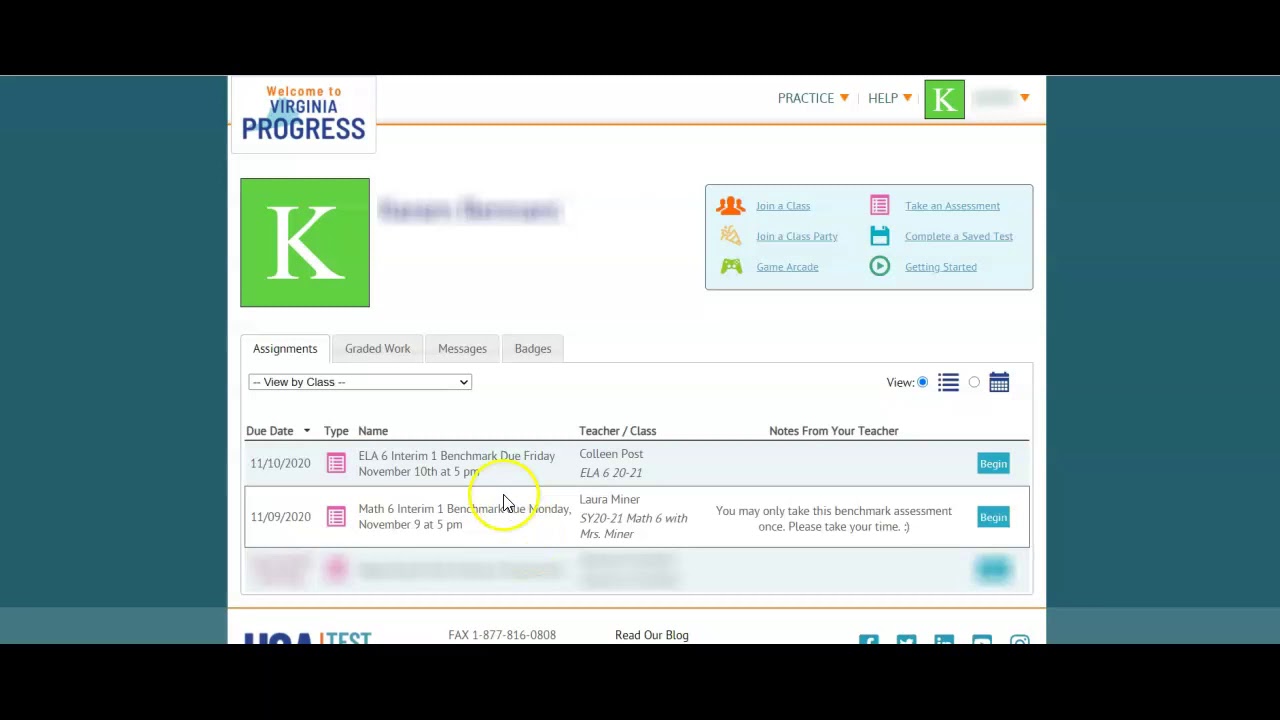 Accessing Your USATestPrep Benchmark Assessments - YouTube