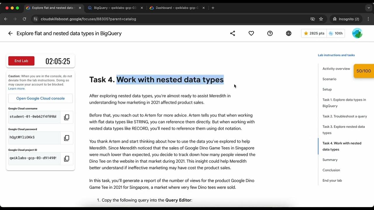 Explore flat and nested data types in BigQuery - YouTube